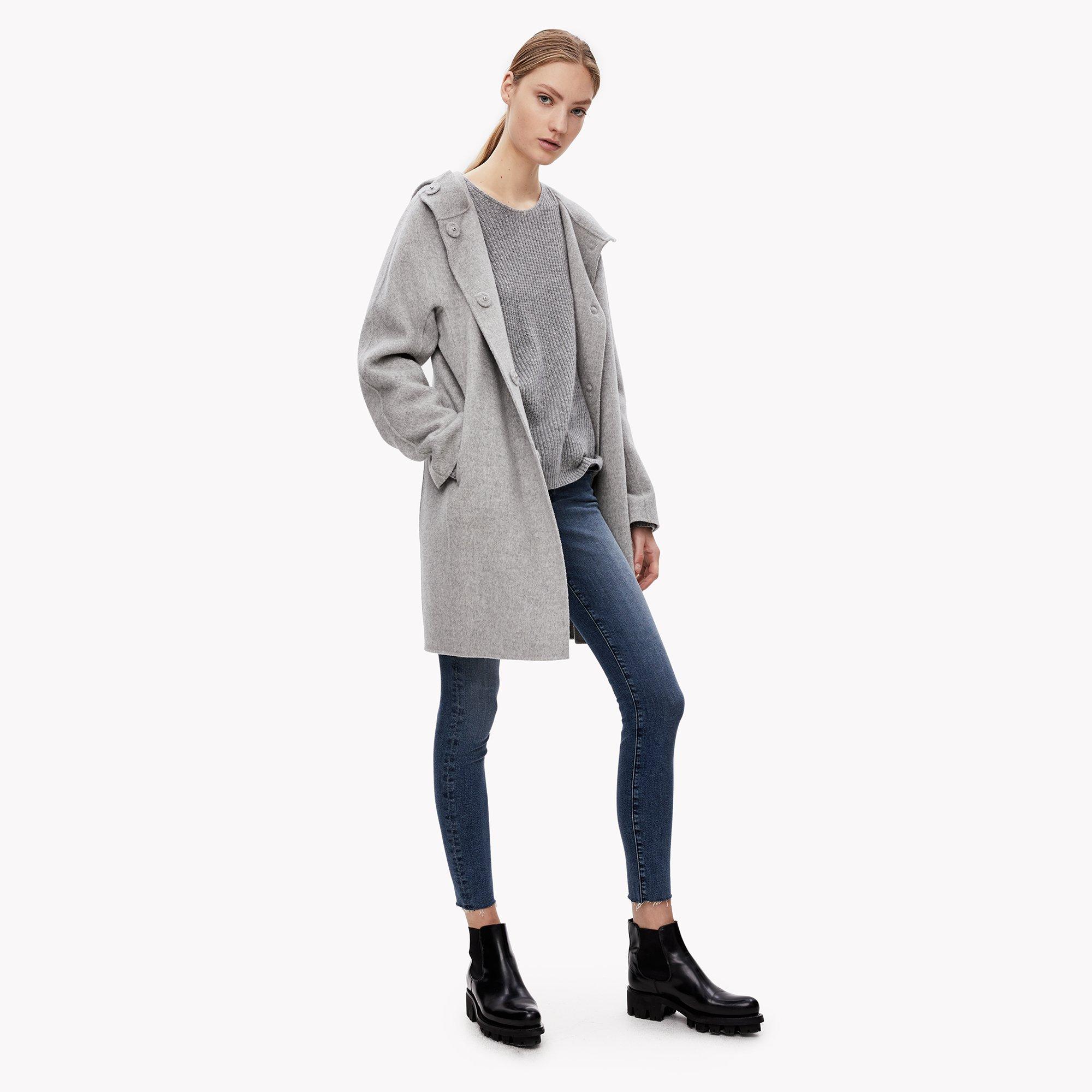 Theory Official Site | Double-Faced Hooded Coat