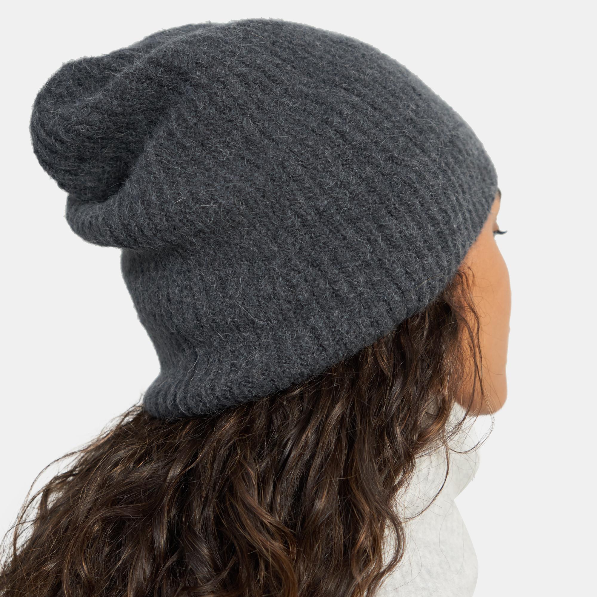 Theory Outlet Official Site | Ribbed Beanie in Alpaca Bouclé
