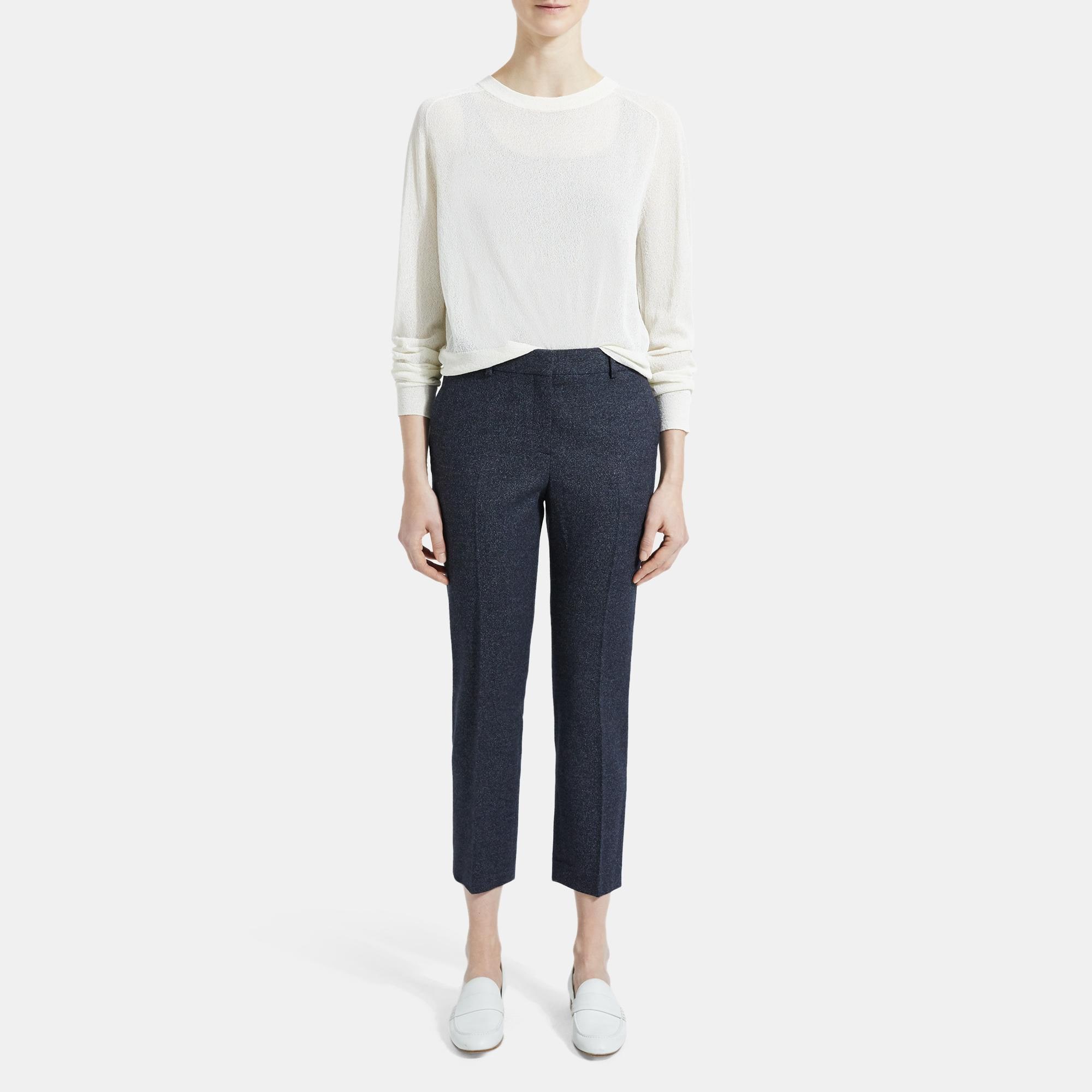 Theory Outlet Official Site | Slim-Fit Pant in Dashed Wool