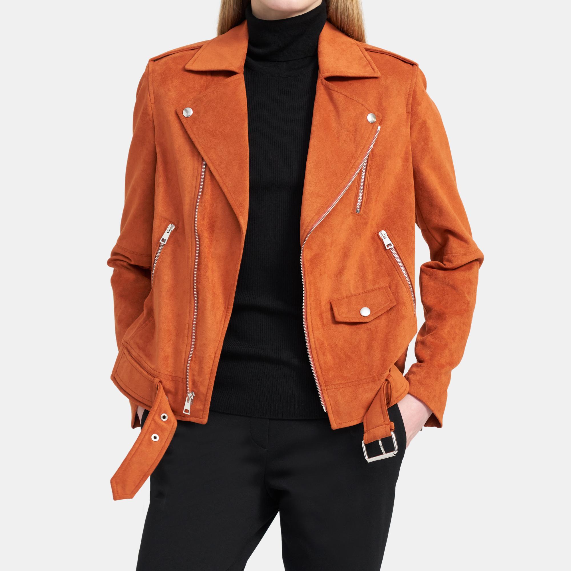 Theory Outlet Official Site | Modern Moto in Faux Suede