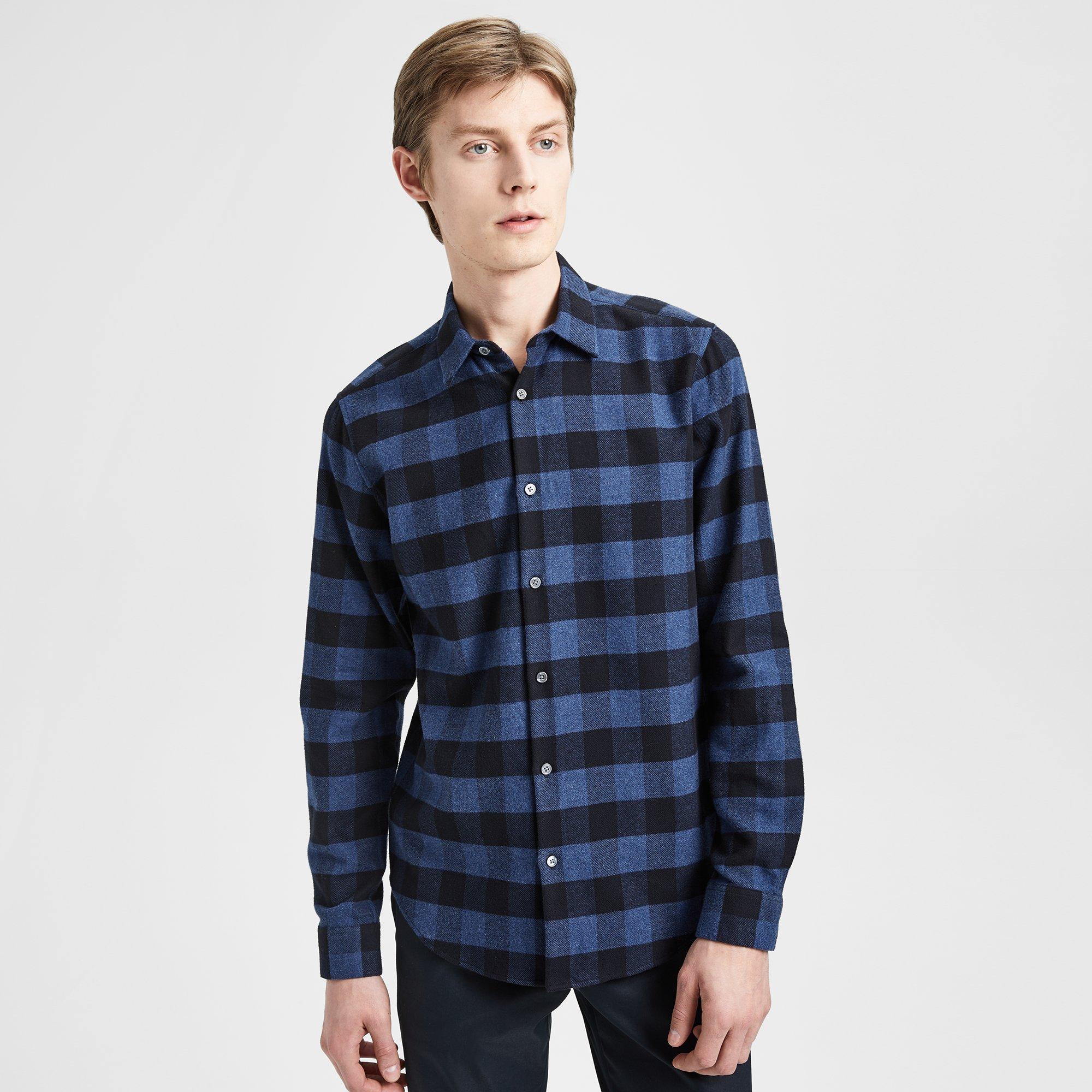 Theory Outlet Official Site | Checked Cotton Standard-Fit Shirt