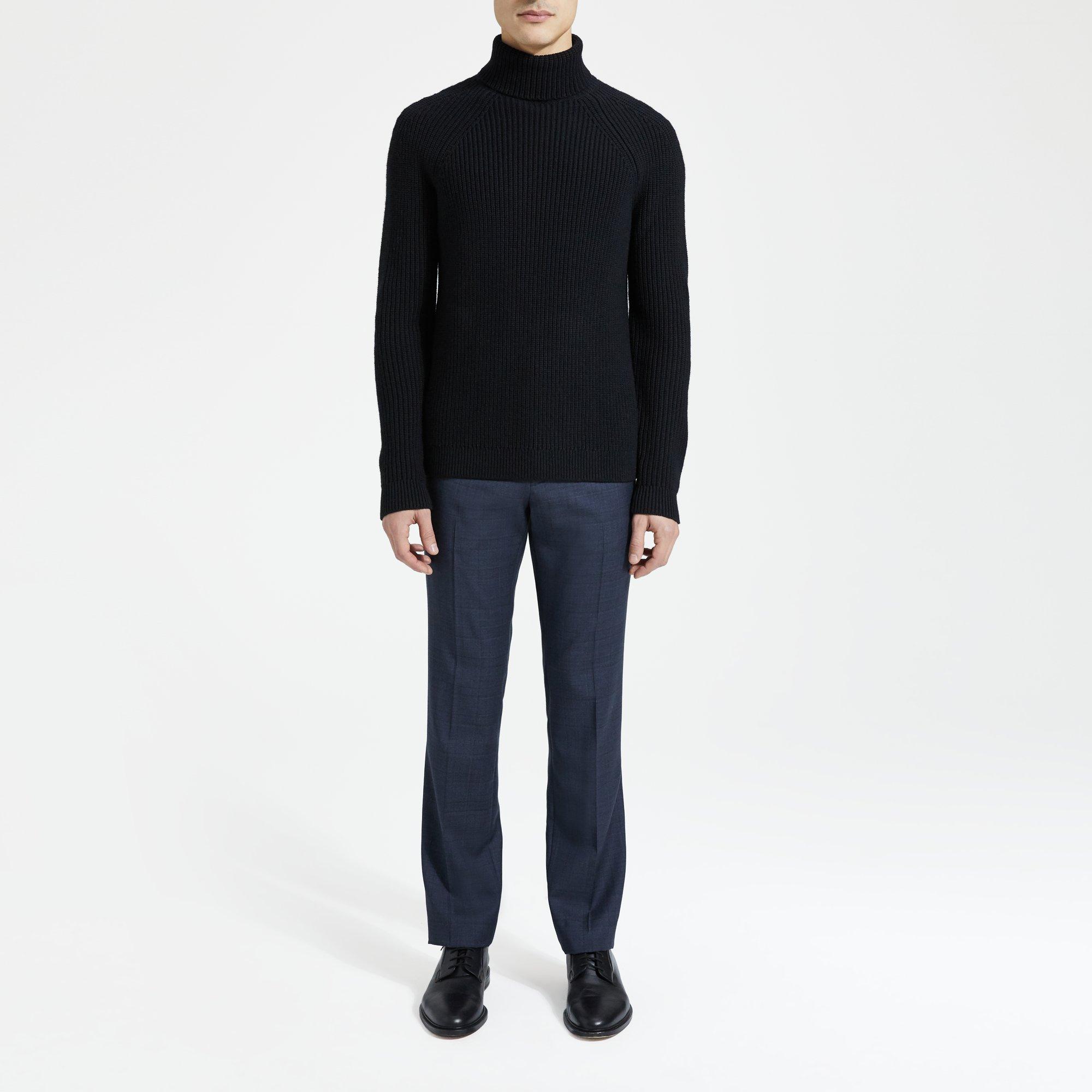 Theory Outlet Official Site | Ribbed Turtleneck in Merino Wool