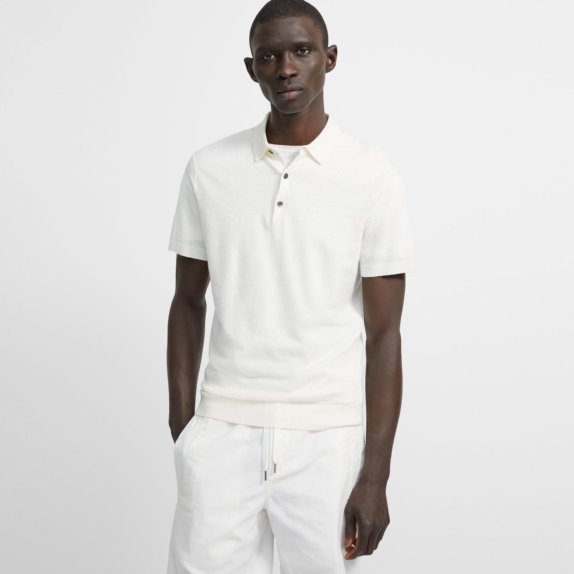 Theory Outlet Official Site | Linen Knit Polo