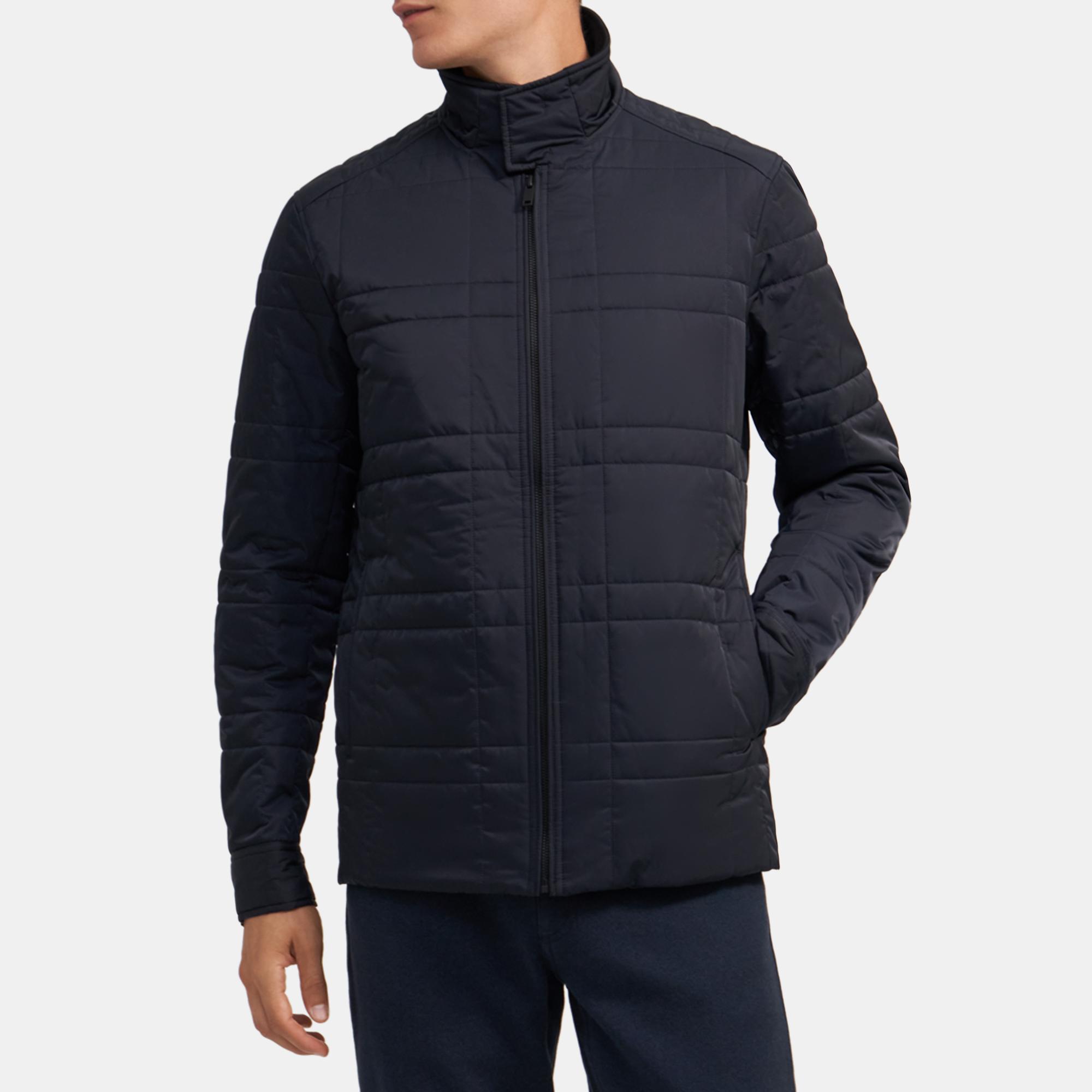 Technical Taffeta Zip-Up Jacket | Theory Outlet