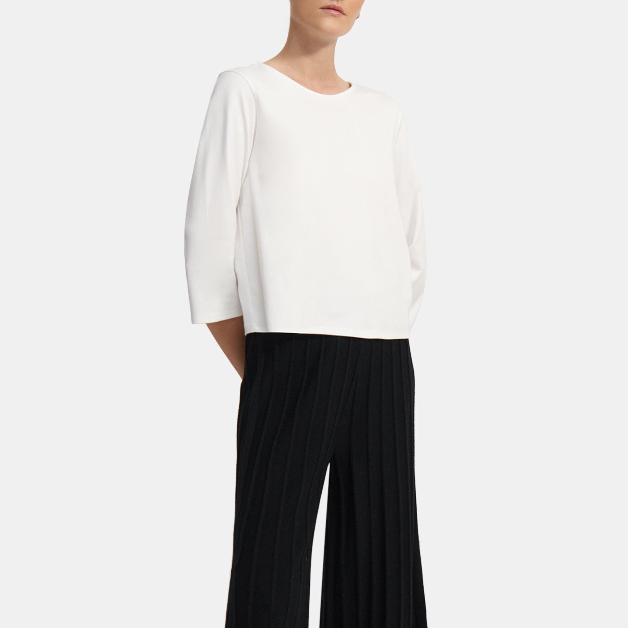 Cotton Jersey Square Tee | Theory