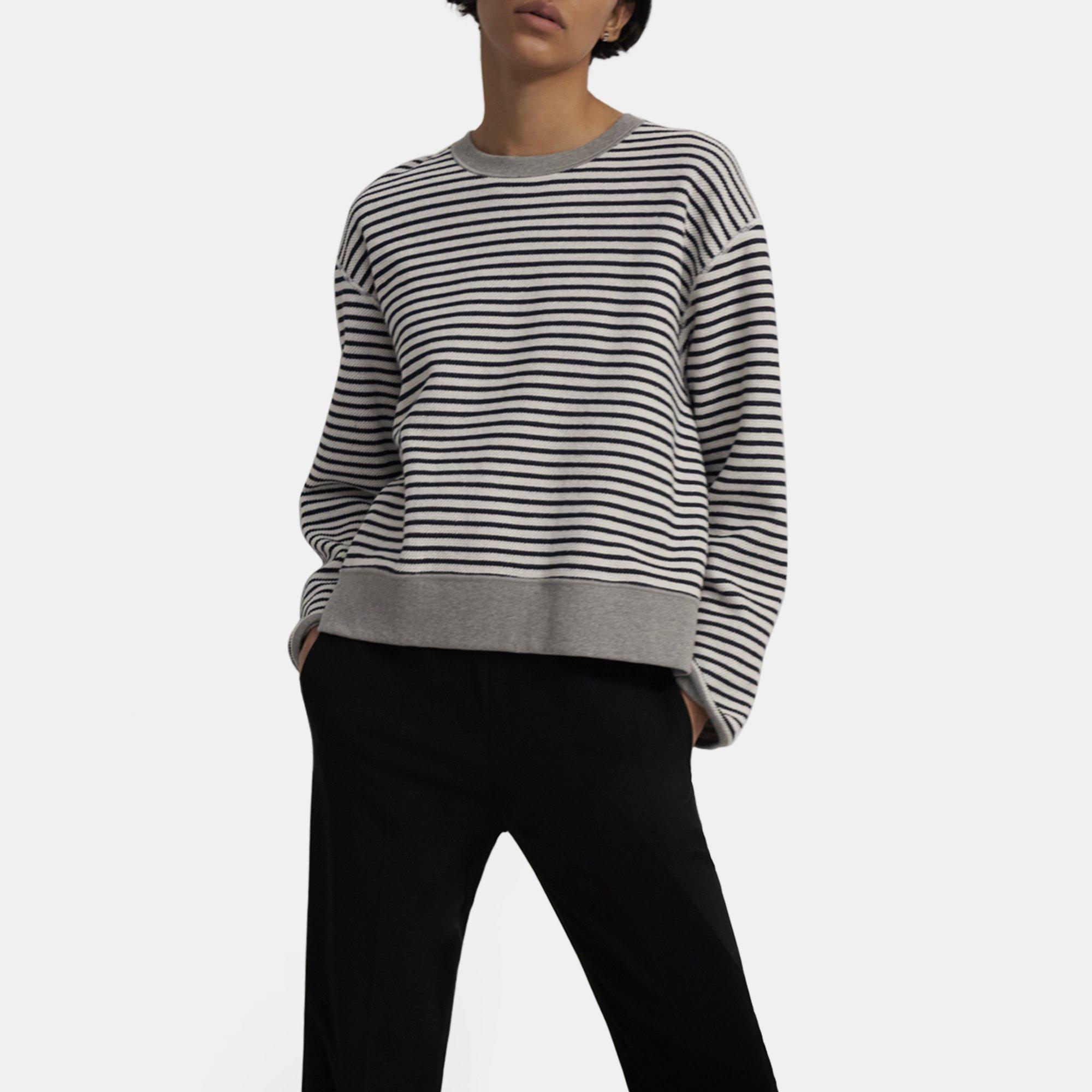 Terry Cotton Reversible Crewneck Sweatshirt | Theory