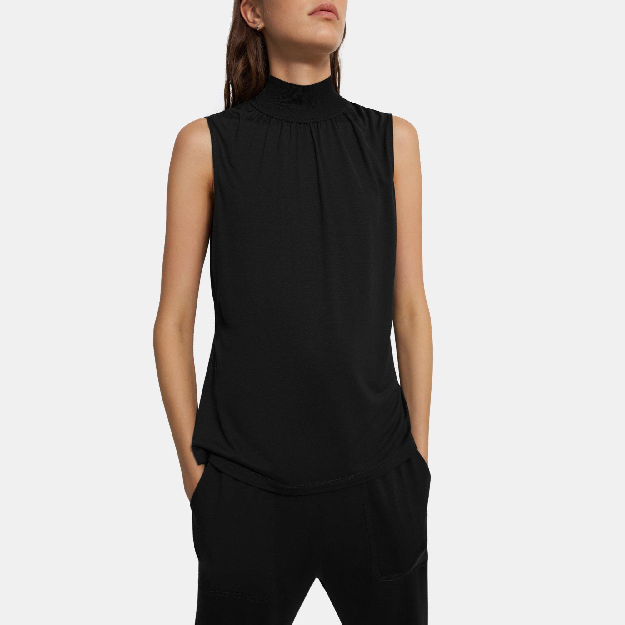 Modal-Silk Ribbed Shell Top | Theory