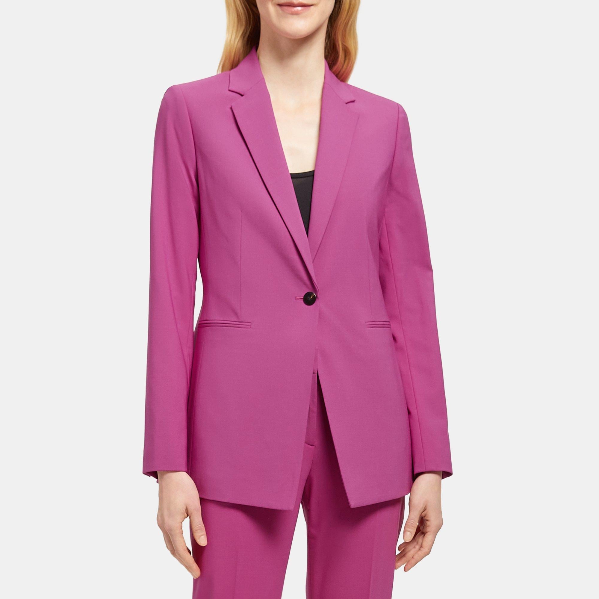 Stretch Wool Power Jacket | Theory Outlet