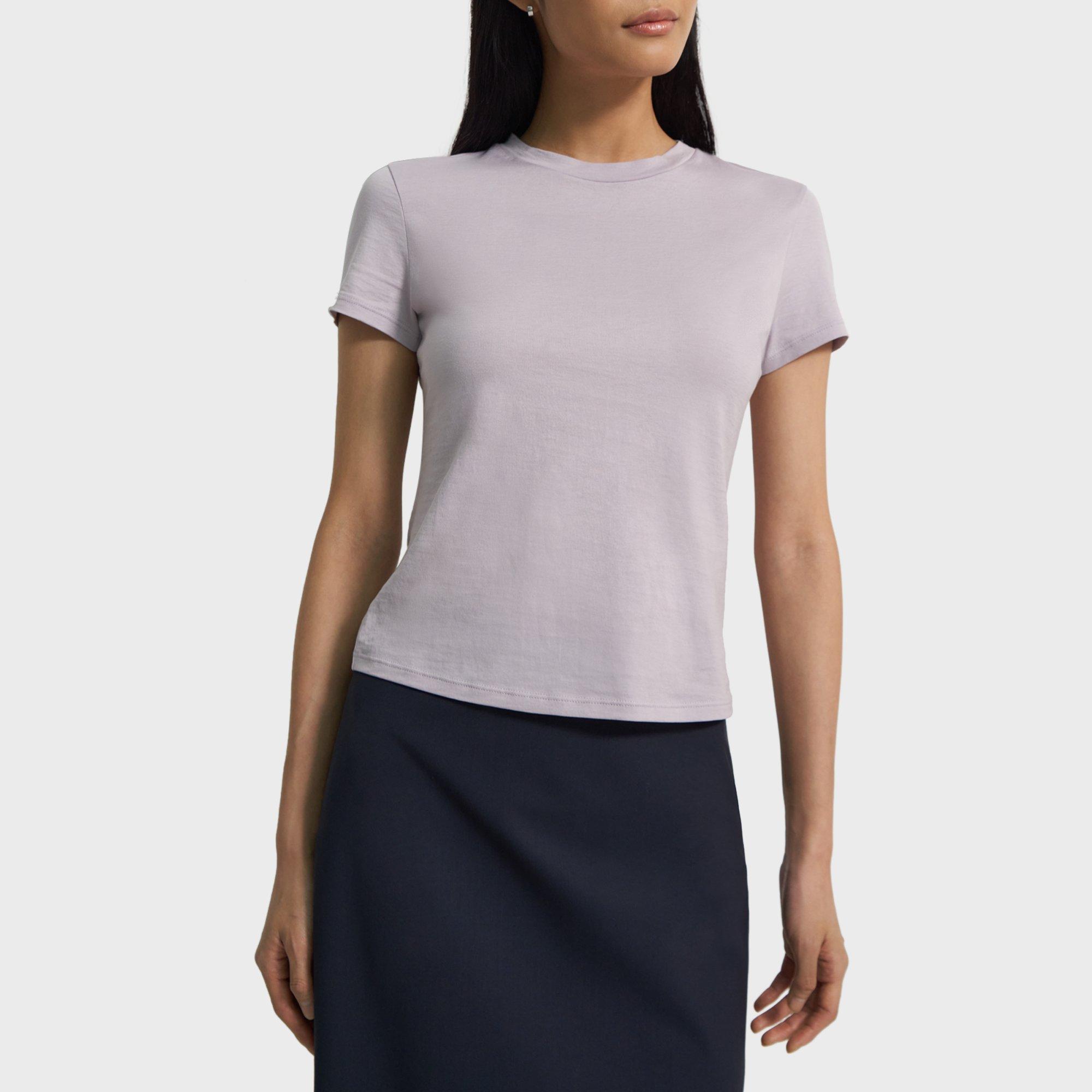 Purple Organic Cotton Tiny Tee | Theory Outlet