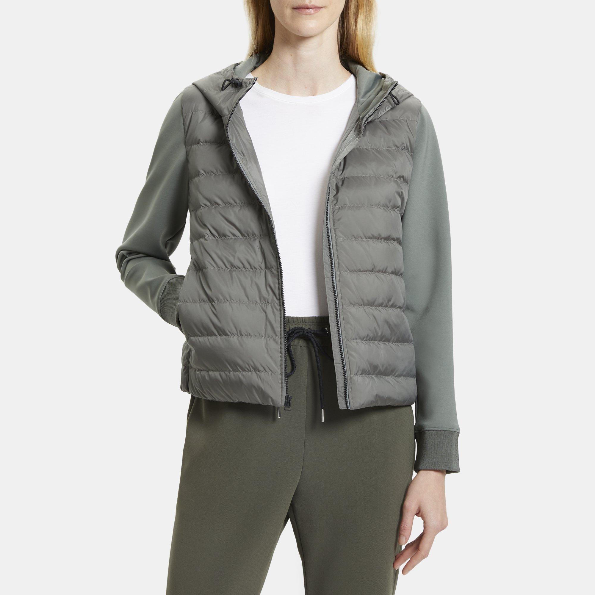 Knit Combo Puffer Jacket | Theory Outlet