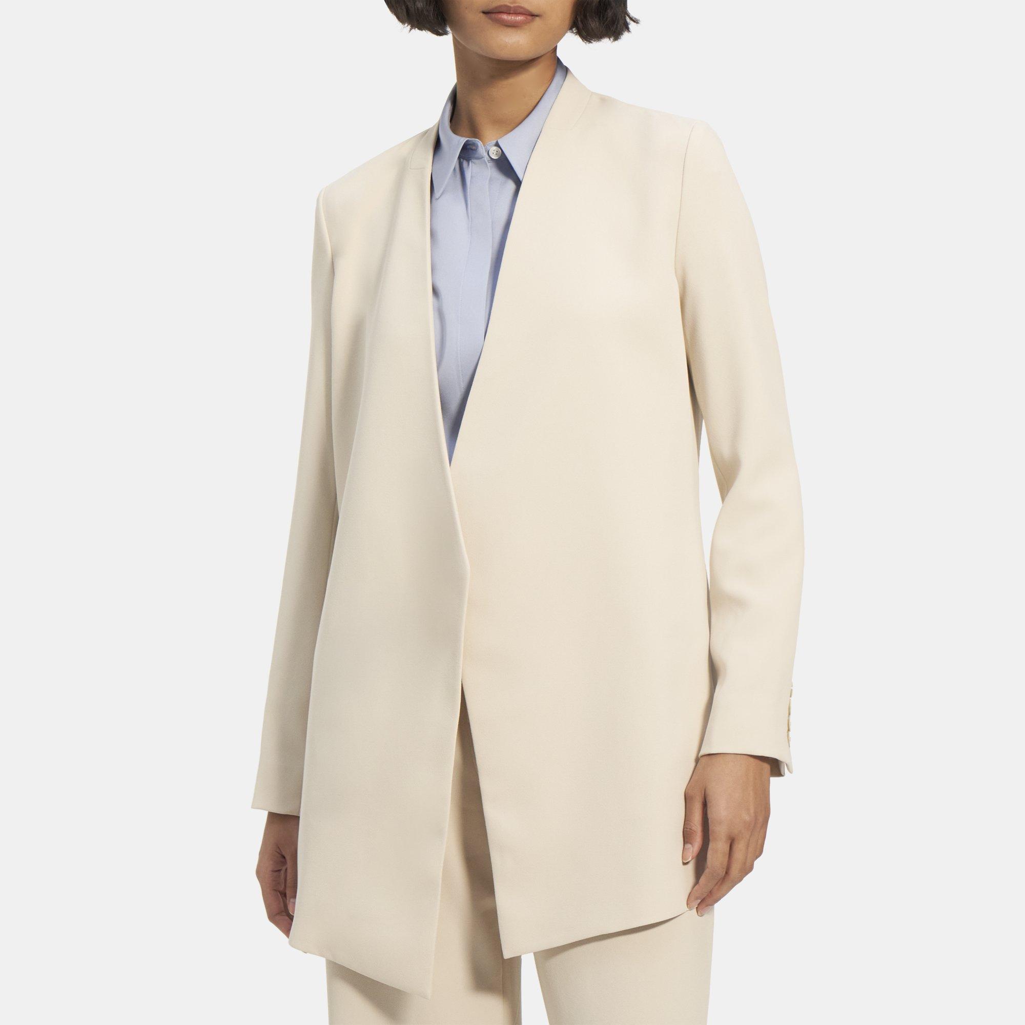 Crepe Open Cutaway Jacket | Theory Outlet