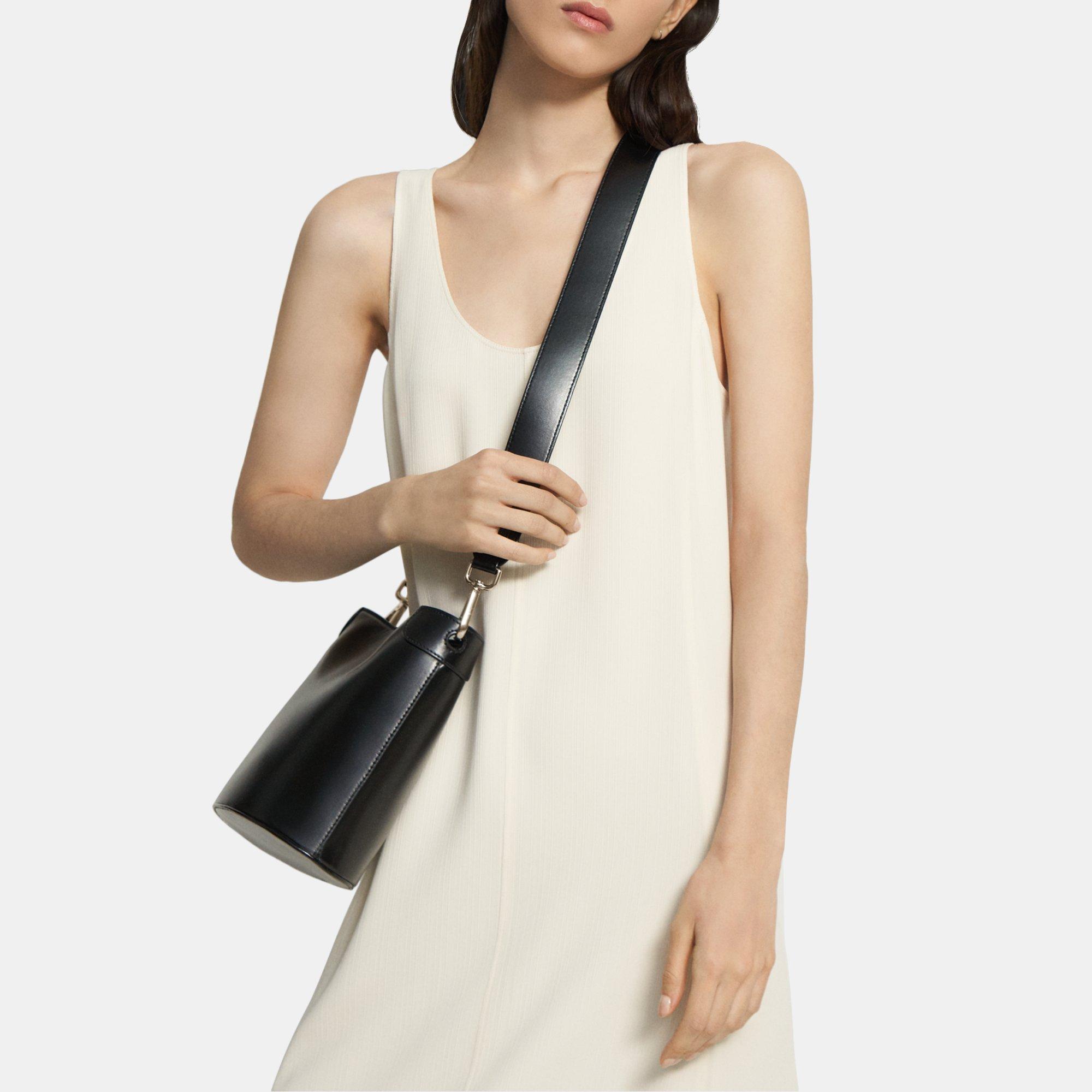 Leather Small Bucket Bag | Theory Outlet