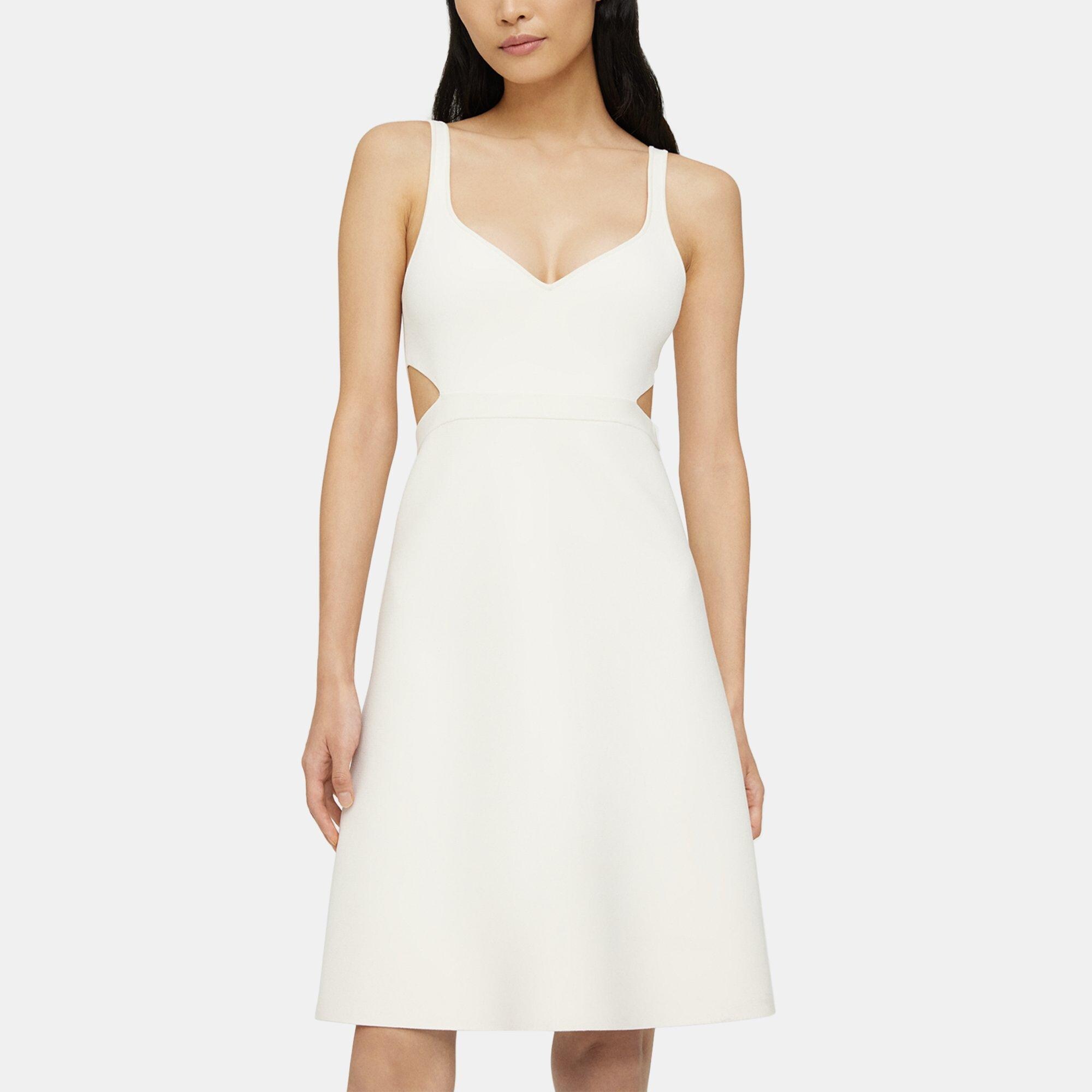 Crepe Knit Cut-Out Mini Dress | Theory