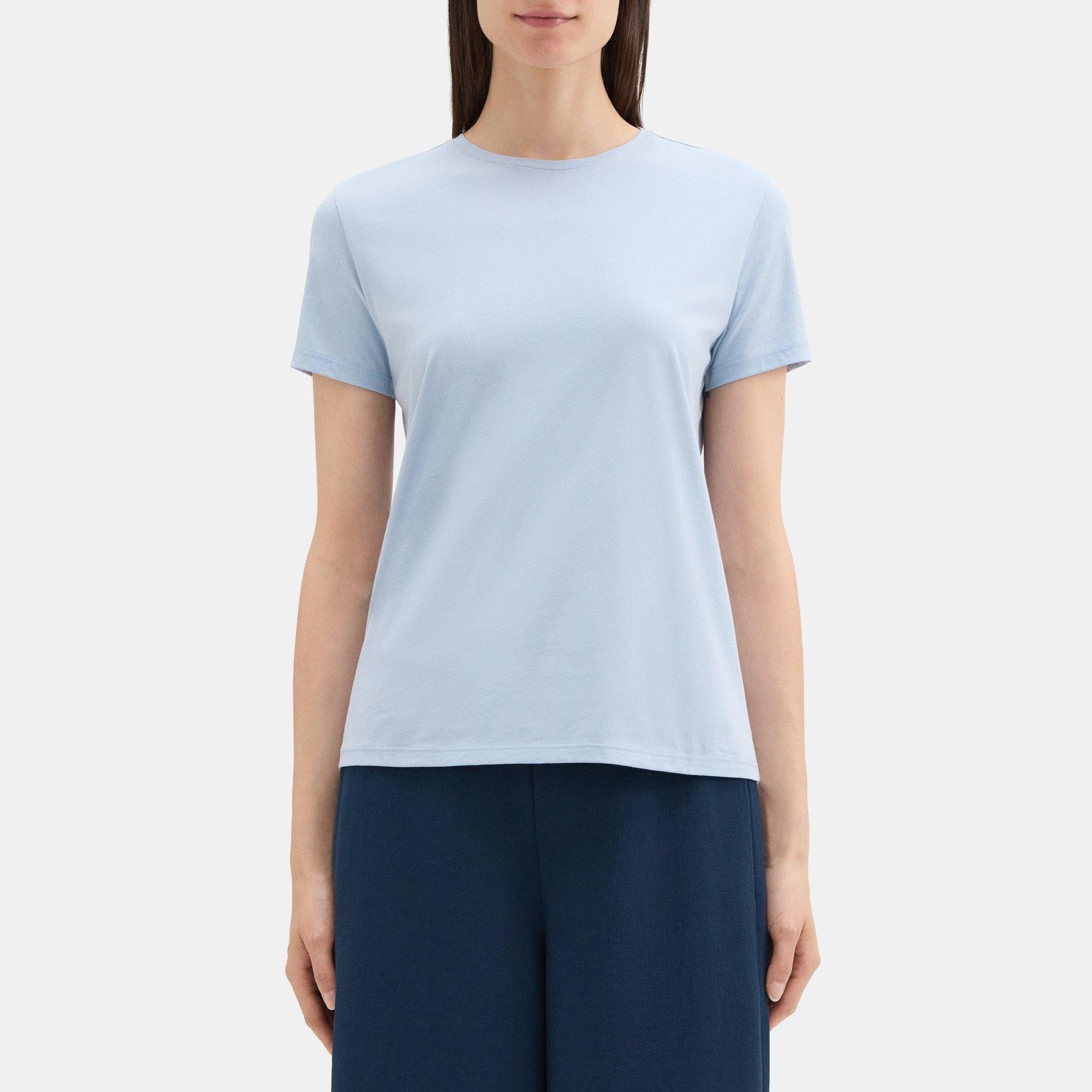 Organic Cotton Crewneck Tee | Theory Outlet