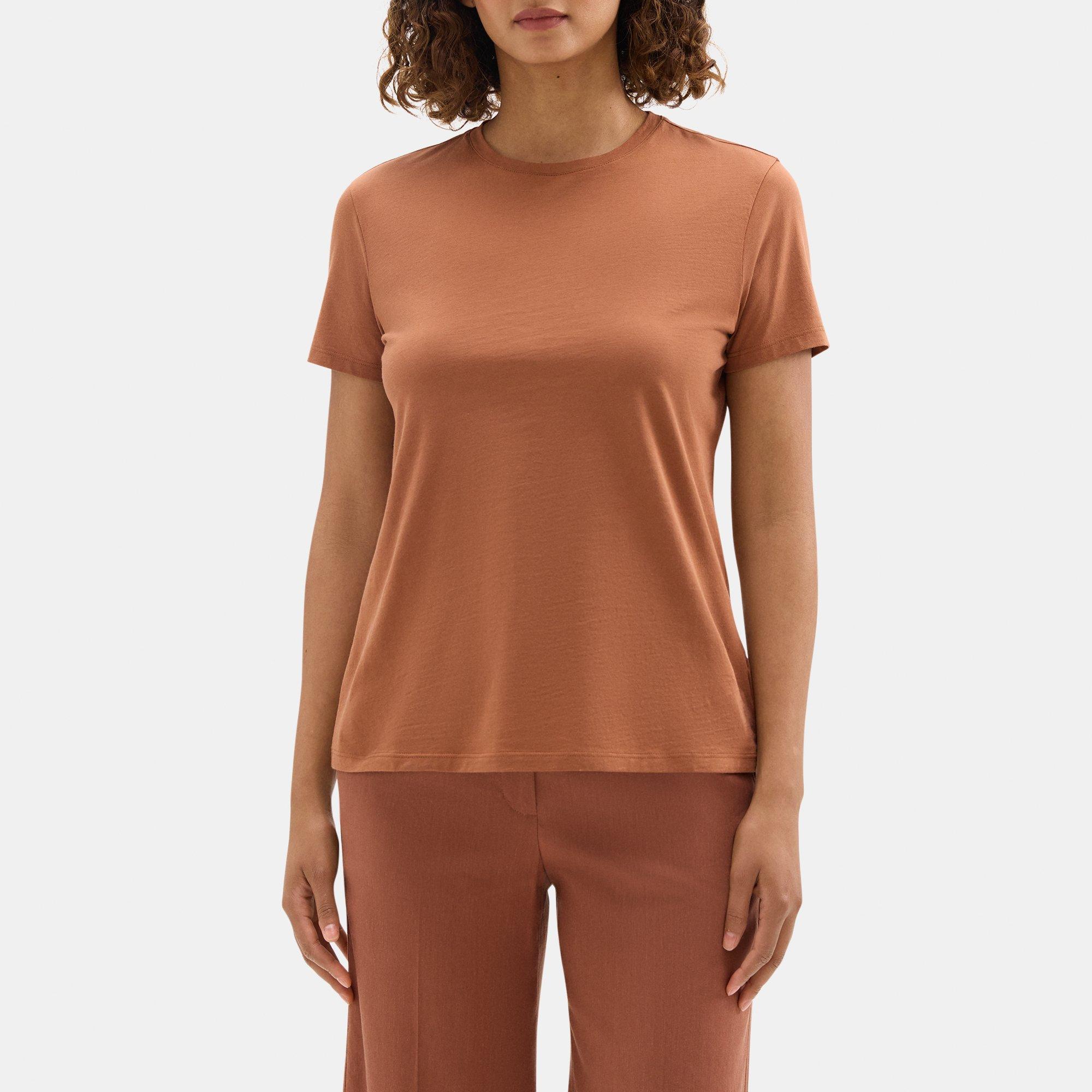 Organic Cotton Crewneck Tee | Theory Outlet