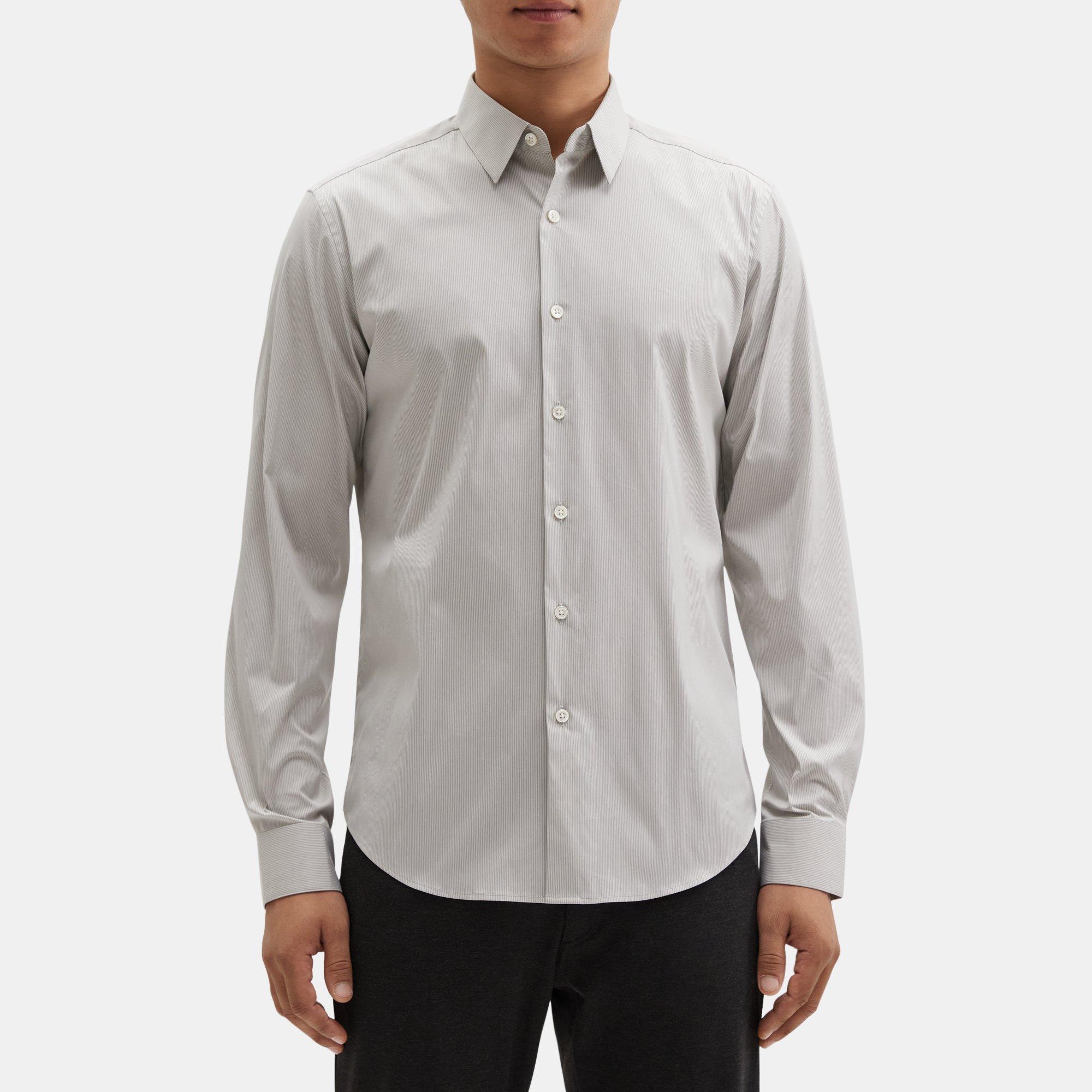 Stretch Cotton-Blend Tailored Shirt | Theory Outlet